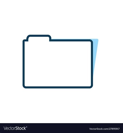 Folder Document File Isolated Icon Royalty Free Vector Image
