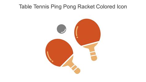 Table Tennis Ping Pong Racket Colored Icon In Powerpoint Pptx Png And Editable Eps Format