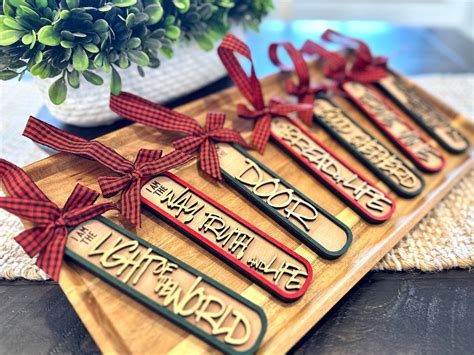 I Am Statements Set Of 7 Christmas Ornaments Scripture Ornaments
