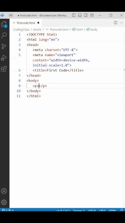 Writting Your First Html Code Css Html For Beginners Youtube