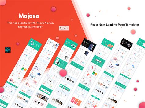 Mojosa React Next Landing Page Templates By Envytheme Llc On Dribbble