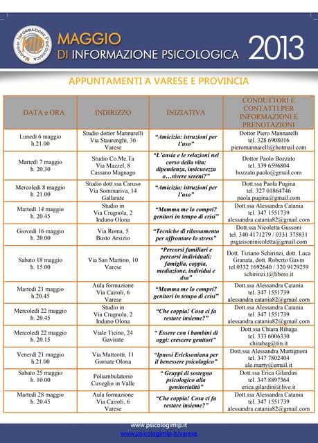 Tabella Settimanale Odt