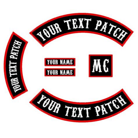 6pcs Font Patch Custom Embroidered Rocker Iron Onsew On Patch Jacket