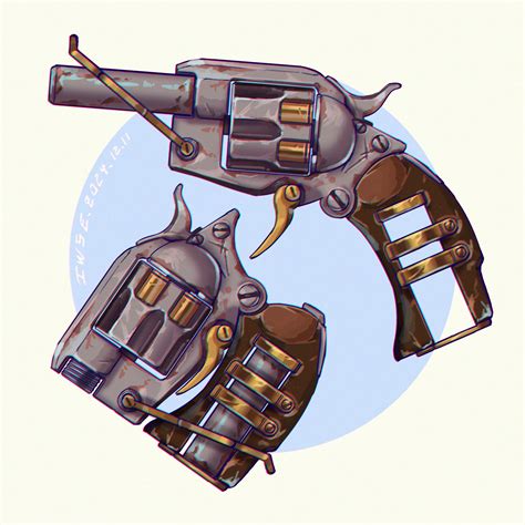 Iwse Zhang Original Ammunition Artist Name Blue Background Chromatic Aberration Dated