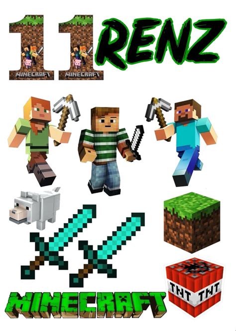 Minecraft Cake Topper Printable