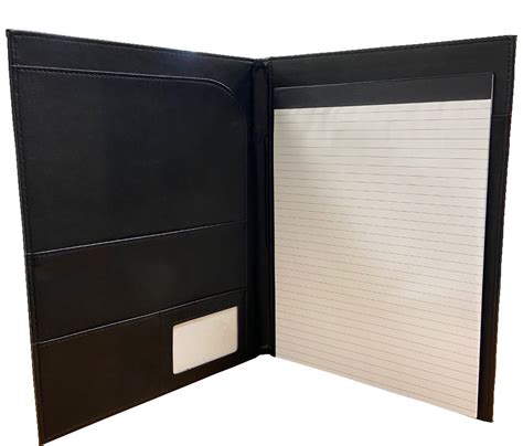 Collins A4 Executive Black Faux Leather Conference Folder And Notepad