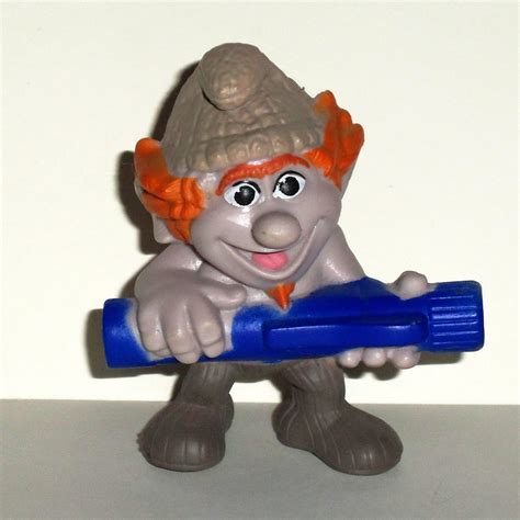 Mcdonalds 2013 Smurfs 2 Hackus Smurf Pvc Figure Happy Meal Toy Loose Used