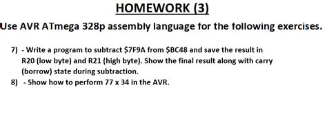 Solved Jse Avr Atmega 328p Assembly Language For The