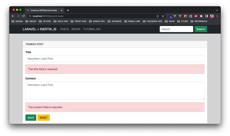 Tutorial Laravel Inertiajs And Reactjs 5 Insert Data Ke Database —