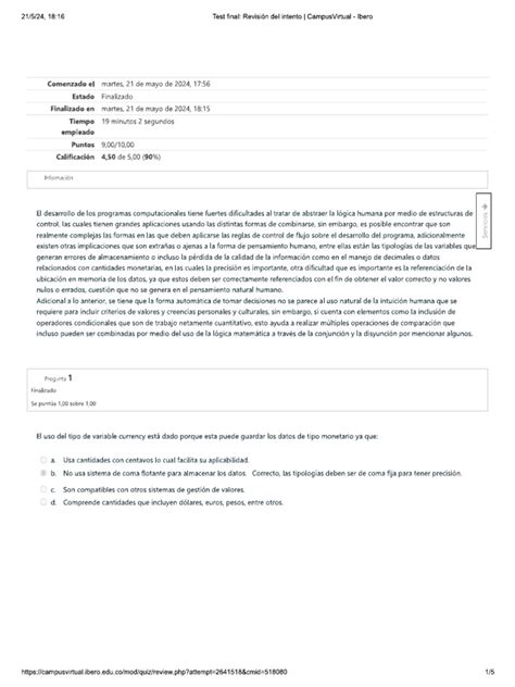 Test Final Fundamentos De Programación Pdf