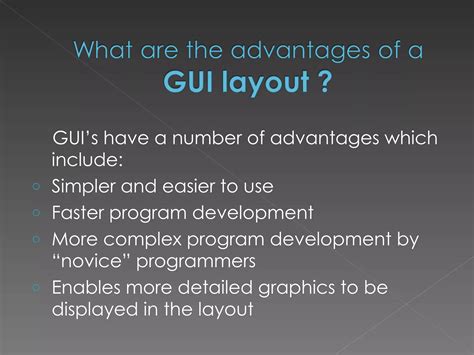 Gui Layout Presentation Ppt