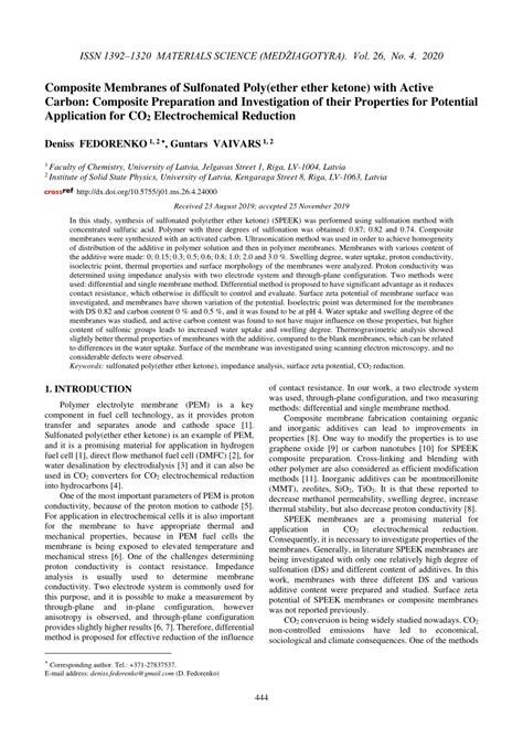 Pdf Composite Membranes Of Sulfonated Polyether Ether Ketone With