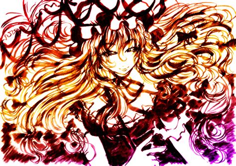 Yakumo Yukari Touhou Drawn By Fuu Futian Danbooru