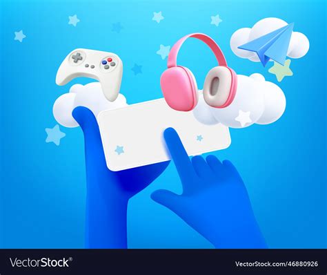 Using Modern Smartphone Hands Holding Royalty Free Vector