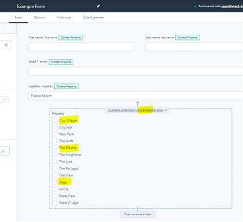 Hubspot Community Conditional Field Dropdown Values Hubspot Community