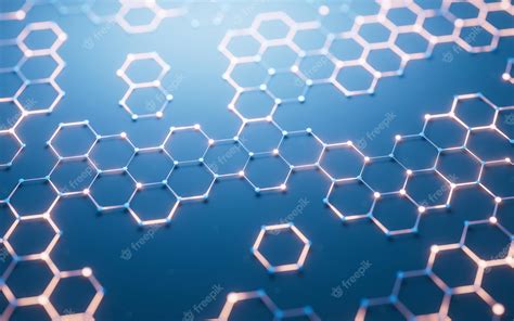 Premium Photo Hexagonal Structure Background 3d Rendering