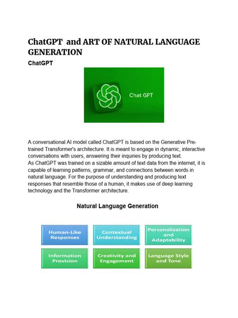 chatgpt and art of natural language generation pdf artificial