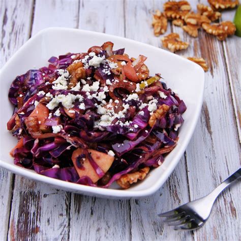 Warmed Red Cabbage Salad With Toasted Walnuts And Goat Cheese Recipe