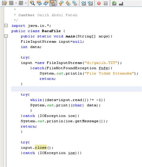 Membuat Program Baca File Txt Dalam Java Coretan It