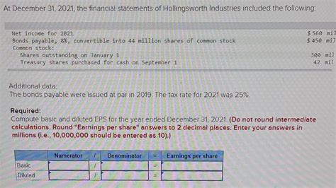 Solved Required Compute Basic And Diluted EPS For The Year Chegg Com