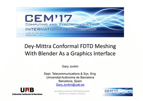 Pdf Dey Mittra Conformal Fdtd Meshing With Blender As A Graphics