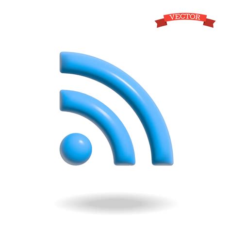 3d Vector Rss Icon Realistic Glossy Plastic Illustration 12216438 Vector Art At Vecteezy