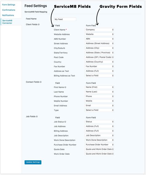 Servicem8 To Gravity Forms Connector Plugin