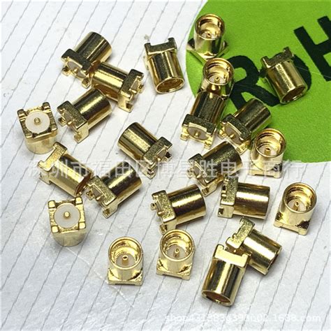 射频同轴MMCX KE贴片插座射频RF同轴连接器 PCB母座4脚内孔耐温 阿里巴巴