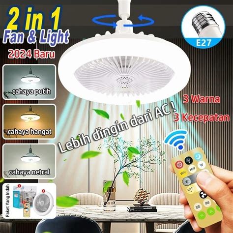Jual Free Remote Lampu Kipas Warna Cahaya Led Lampu Kamar Kipas Angin Led Shopee