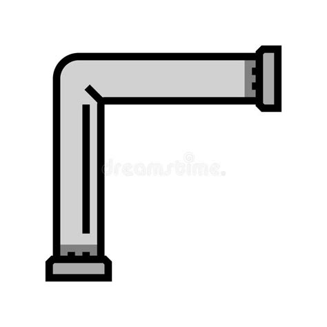Metal Pipeline Color Icon Vector Illustration Stock Illustration Illustration Of Business
