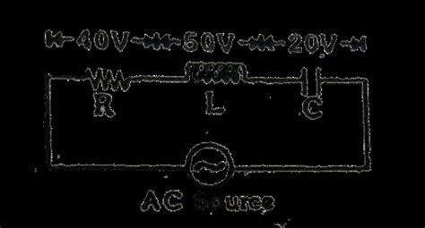 In Series LCR Circuit The Voltages Across R L And C Are Shown In The Fi