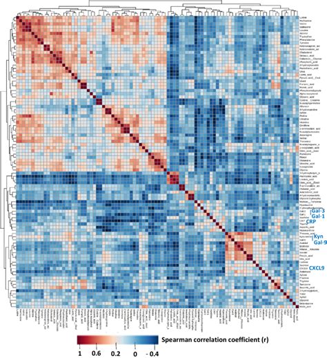 Overview And Correlation Mapping Of The Distribution Of 87 Metabolites