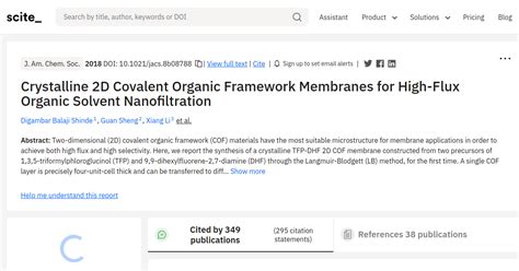 Crystalline 2d Covalent Organic Framework Membranes For High Flux