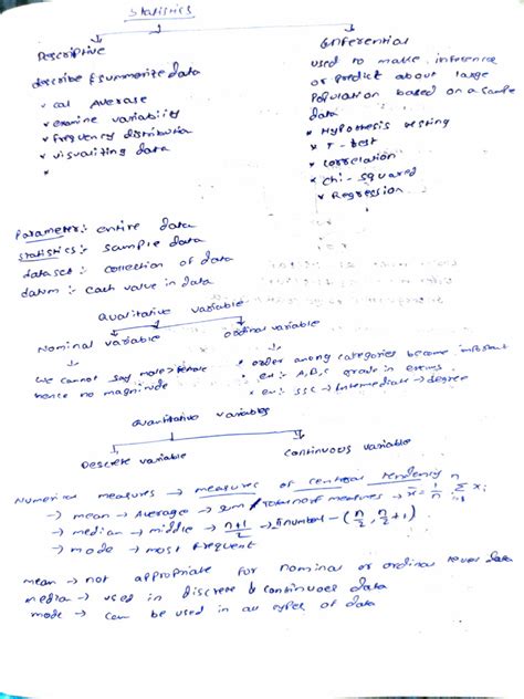 Statistics Notes Pdf