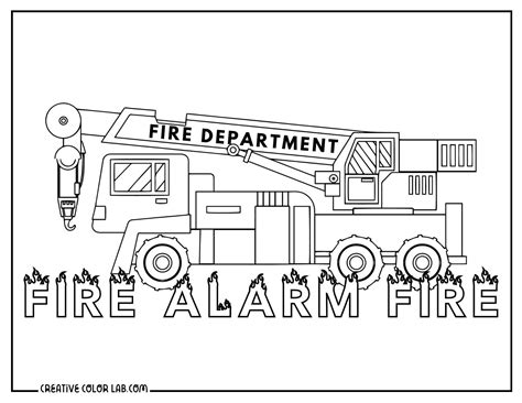 Free Printable Fire Drill Coloring Pages 2025