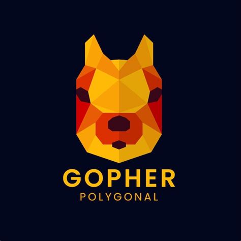 Logo Polygonal Gopher Vecteur Premium Logo Polygonal Gopher Vecteur Premium