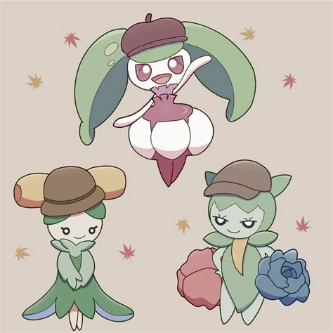 Steenee Roselia And Dolliv Pokemon Drawn By Kawasemimidori Danbooru