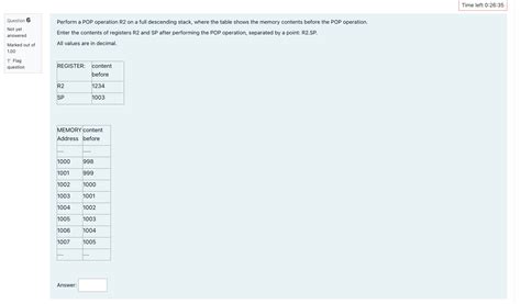 Solved Perform A Pop Operation R2 On A Full Descending