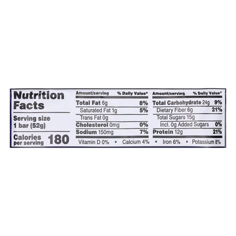 Rxbar Protein Bar Blueberry Nutrition Facts