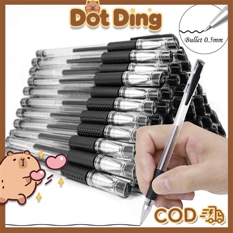 Jual [dotding] 0 5mm Anti Bocor Ballpoint Pen Pena Murah Grosir Hitam