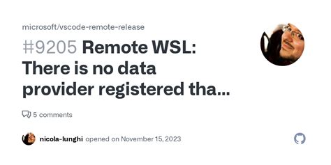 Remote Wsl There Is No Data Provider Registered That Can Provide View Data · Issue 9205
