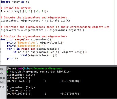 Matrices And Eigenvectors Having Difficulty Getting An Eigenvector For The Matrix 1 1 1 1