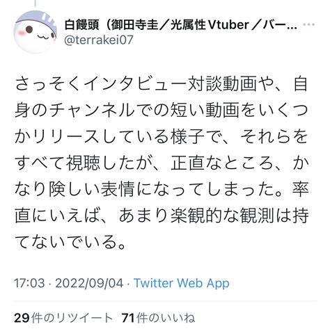 白饅頭氏「syamuさんの復活動画、かなり険しい表情になってしまった。ギリギリの健常者は最もベリーハードである」 ヲチtube