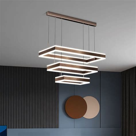 New Design Rectangular Led Pendant Light Suitable For Modern Luxury