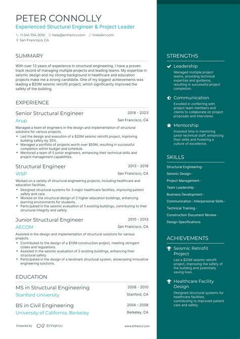 5 Structural Engineer Resume Examples And Guide For 2024