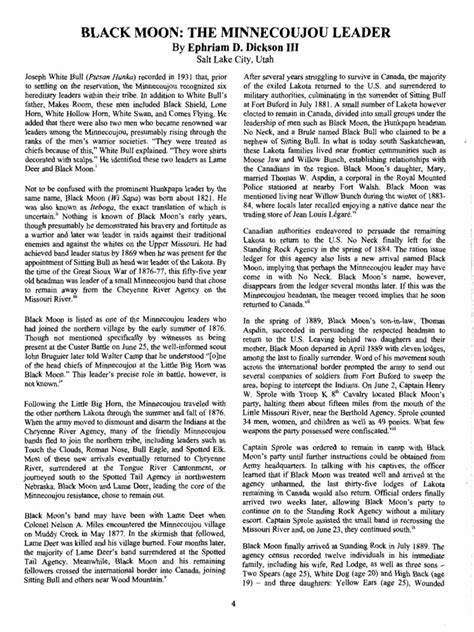 Black Moon The Minnecoujou Leader By Ephriam Dickson Pdf Great