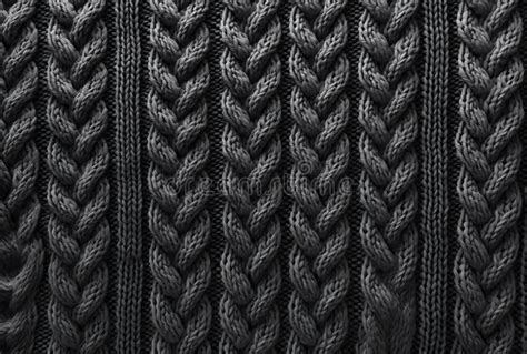 Gray Knitted Cable Texture Background Stock Illustration Illustration