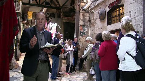 Traditional Via Dolorosa Route To Jesus Crucifixion Golgotha
