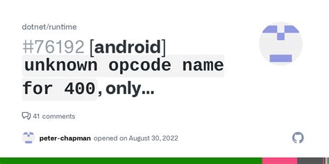 Android `unknown Opcode Name For 400` Only Workaround Is Useinterpretertrue · Issue 76192