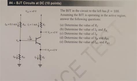 Solved 4−bjt Circuits At Dc 10 Points The Bjt In The